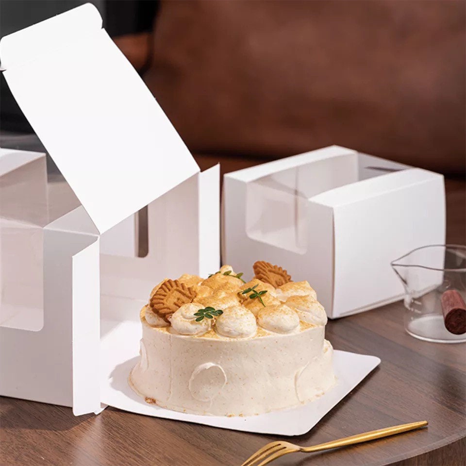10pcs White Cardboard Cake Box Cupcake Packaging Gift Box - Etsy