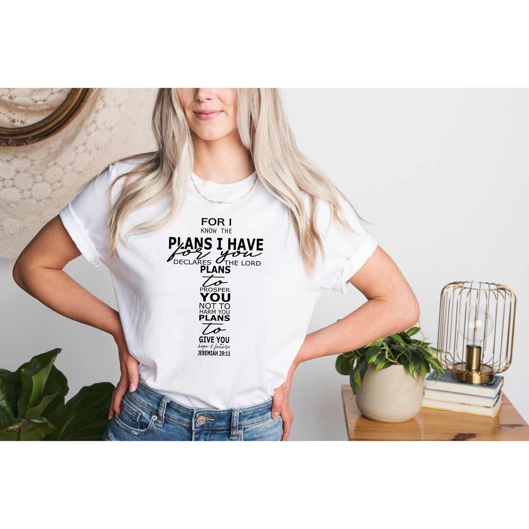 Jeremiah 29 11, Bible Verse Shirt, Christian Shirt, Bible Verse Shirt ...