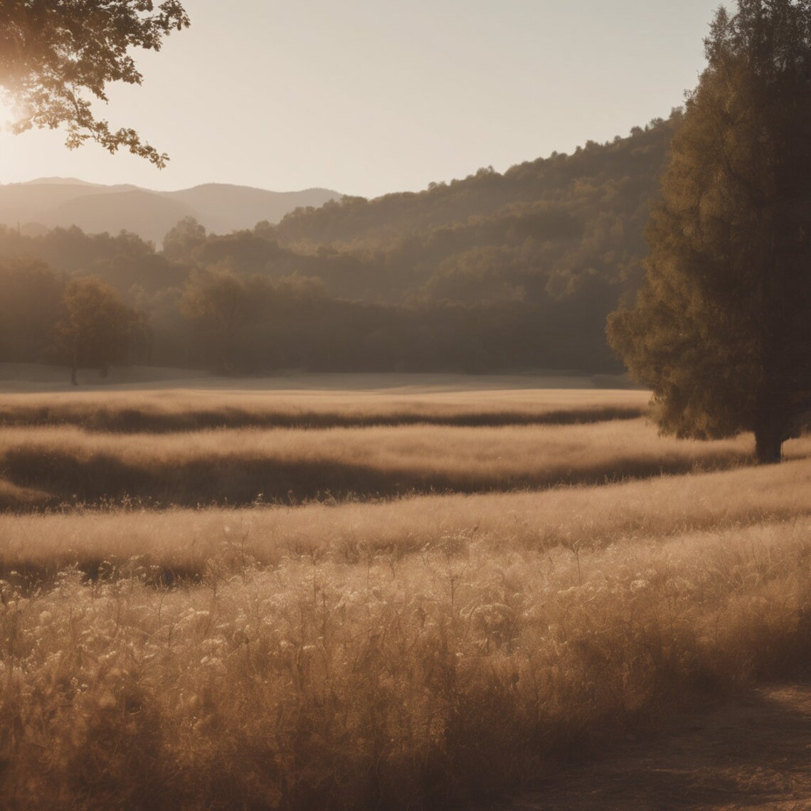 Neutral Vintage Nature Scene Printable - Etsy