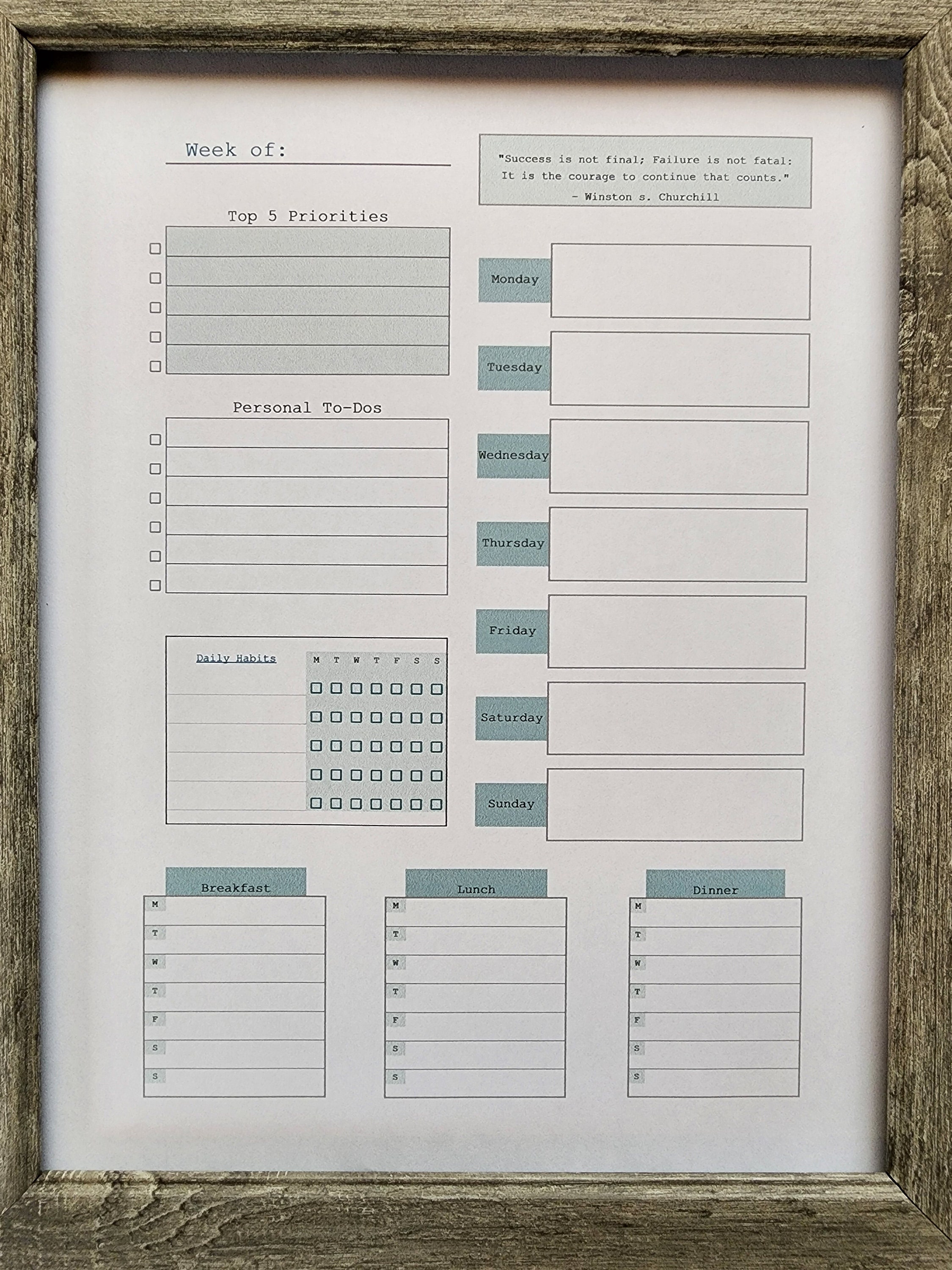 Weekly Priority Sheet DIGITAL DOWNLOAD PDF - Etsy