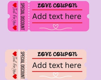 Customizable, Digital, Love Coupon for Valentine's Day, Valentine's Day ...