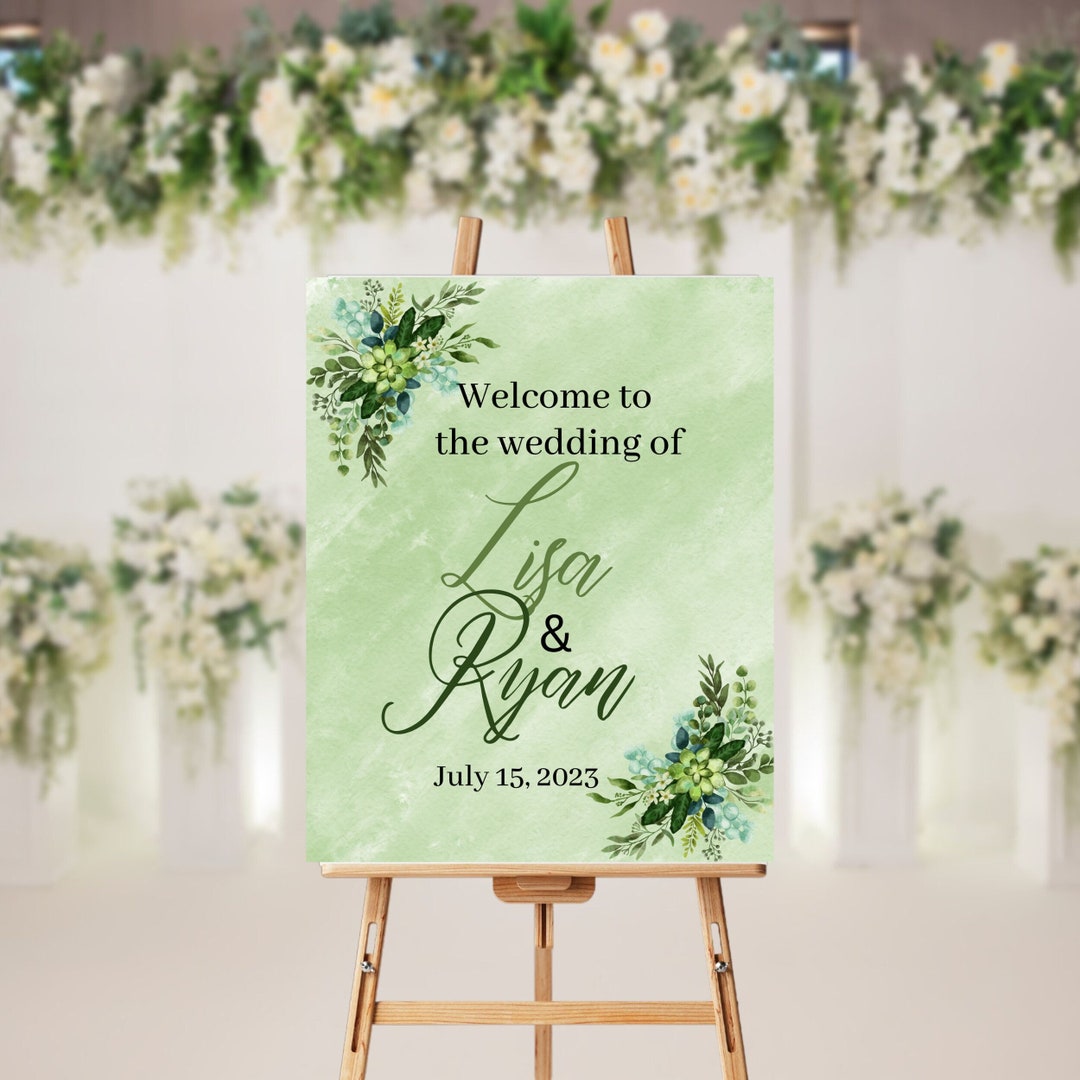 Custom Wedding Welcome Sign Printed Foam Board Wedding Poster Wedding ...