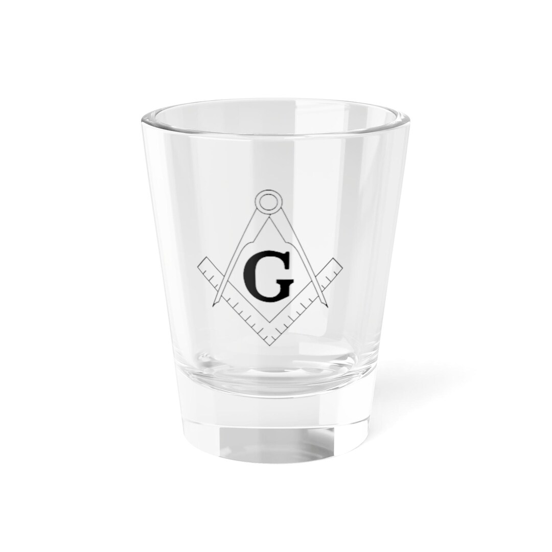 Masonic Shot Glass, 1.5oz - Freemason Gift, Masonic Lodge Decor, Square ...