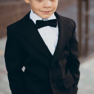 Graduation Suit for Boys - Black Classic Suit for Boys - Handcrafted ...