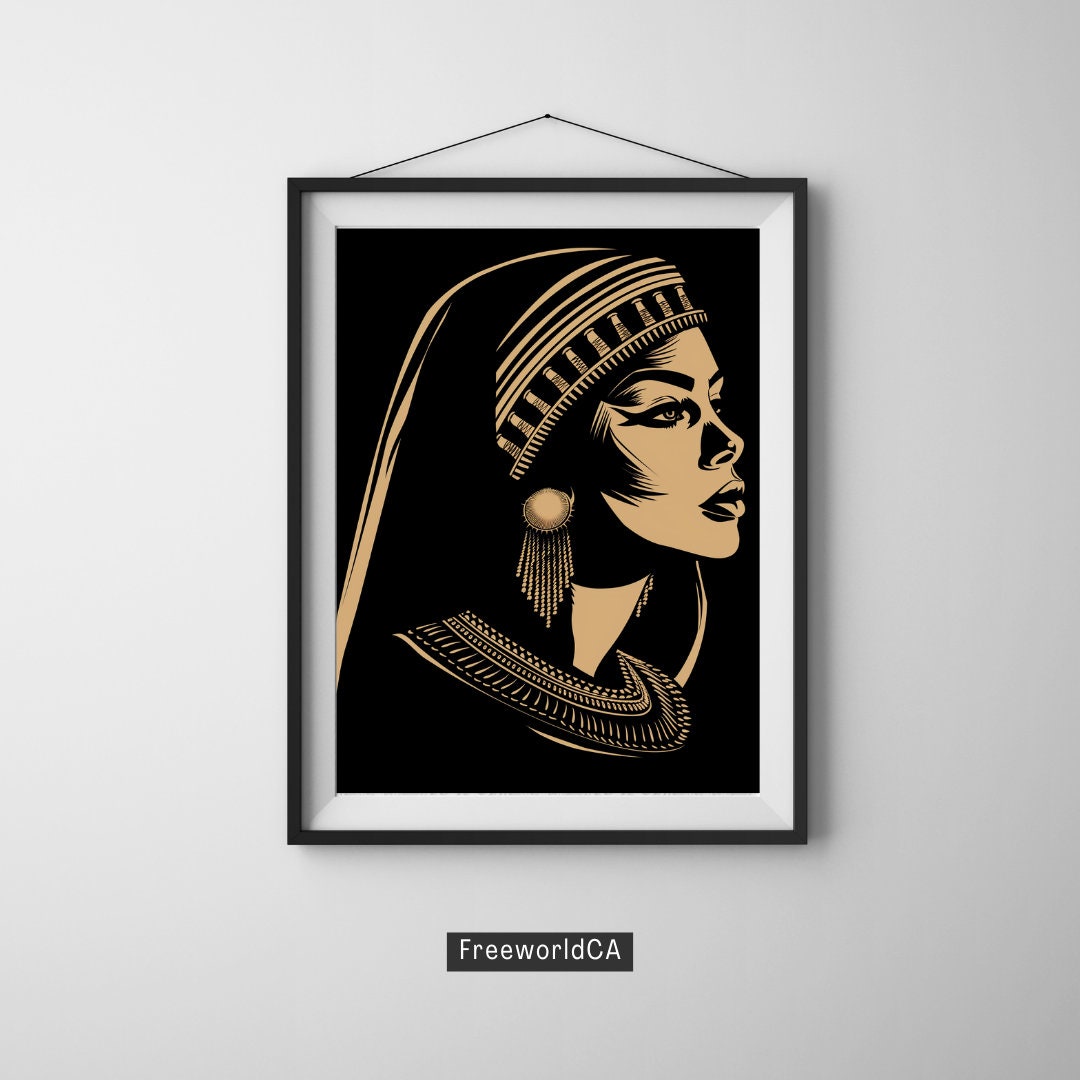 Cleopatra 4K Artwork Bundle, Queen Cleopatra Canvas Art, Queen of Egypt ...