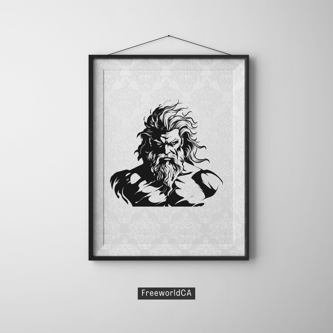 Zeus, God of Thunder V2 EXCLUSIVE EDITION, Pdf, Dxf, Ai, Efs, Emf, Svg ...