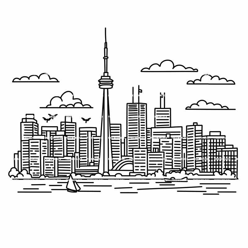 Toronto Skyline - Etsy