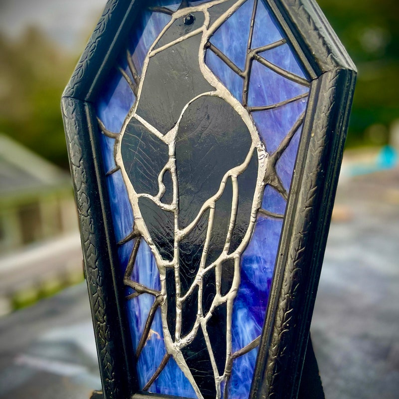 Stained Glass Raven - Etsy