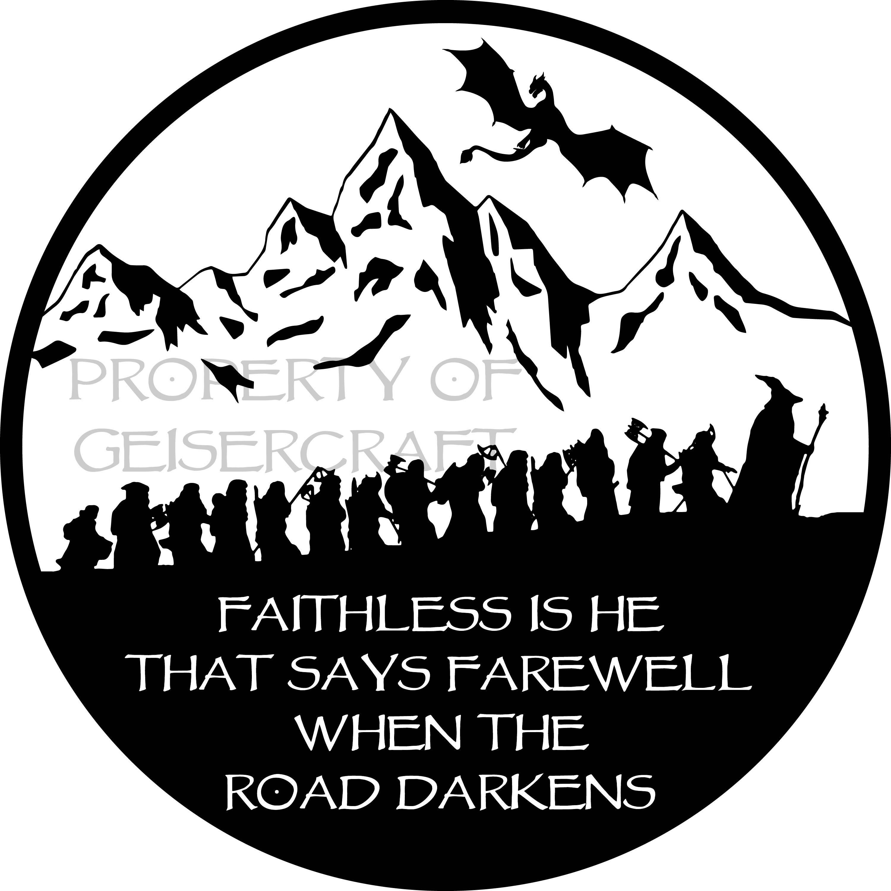 Hobbit Dragon Middle Earth Tolkien Themed Image of Party With Mountain ...