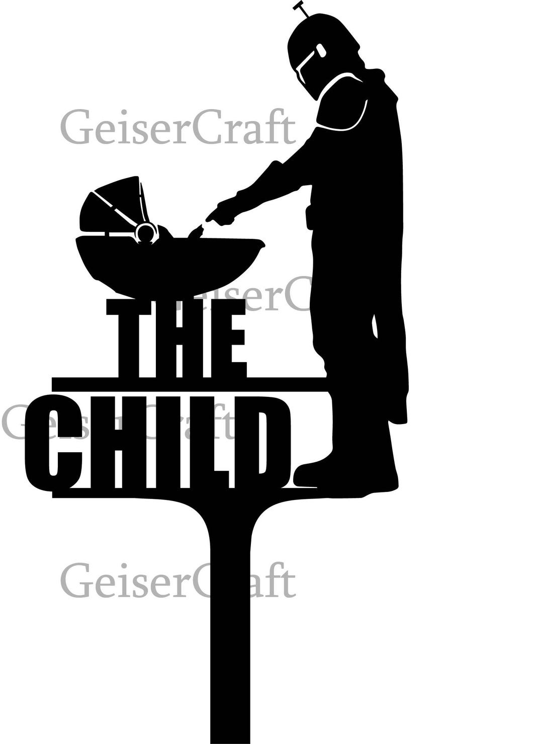 Cake Topper Mandalorian Theme With Baby Yoda, Grogu, Digital File ...