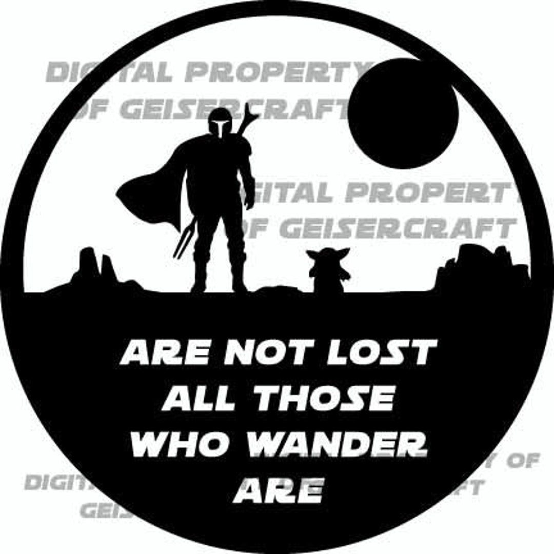 Mandalorian Grogu Image. Middle Earth Tolkien Themed "those Who Wander ...