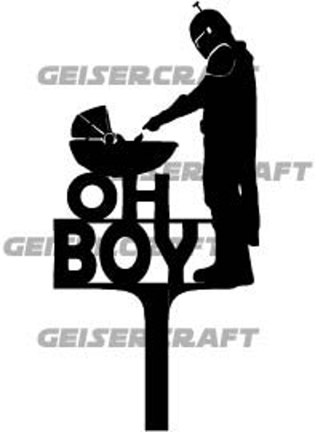 Cake Topper Mandalorian Theme With Baby Yoda, Grogu, Digital File ...