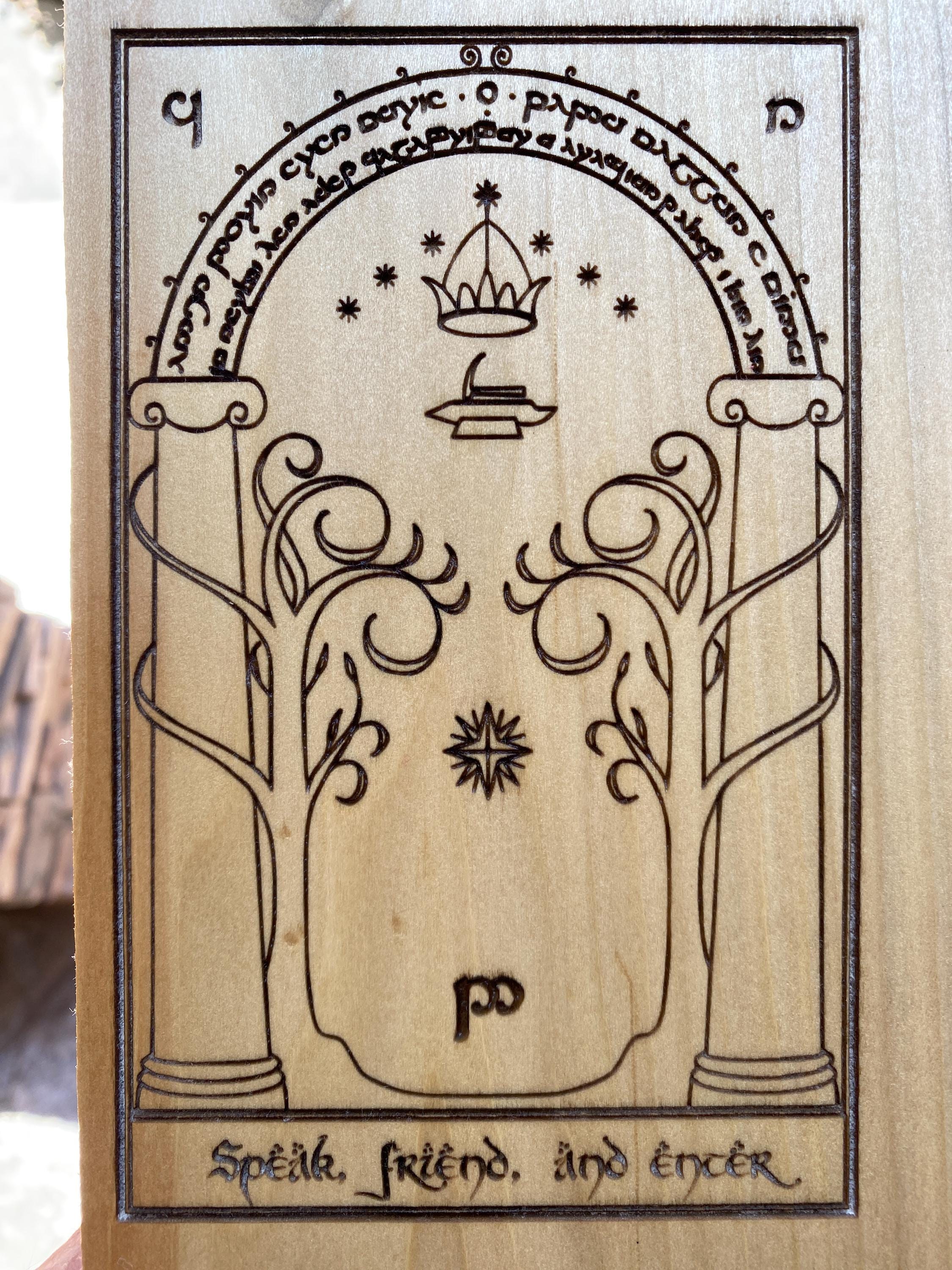 Moria Gate Digital File. Middle Earth Themed Gate of Durin. Improved ...