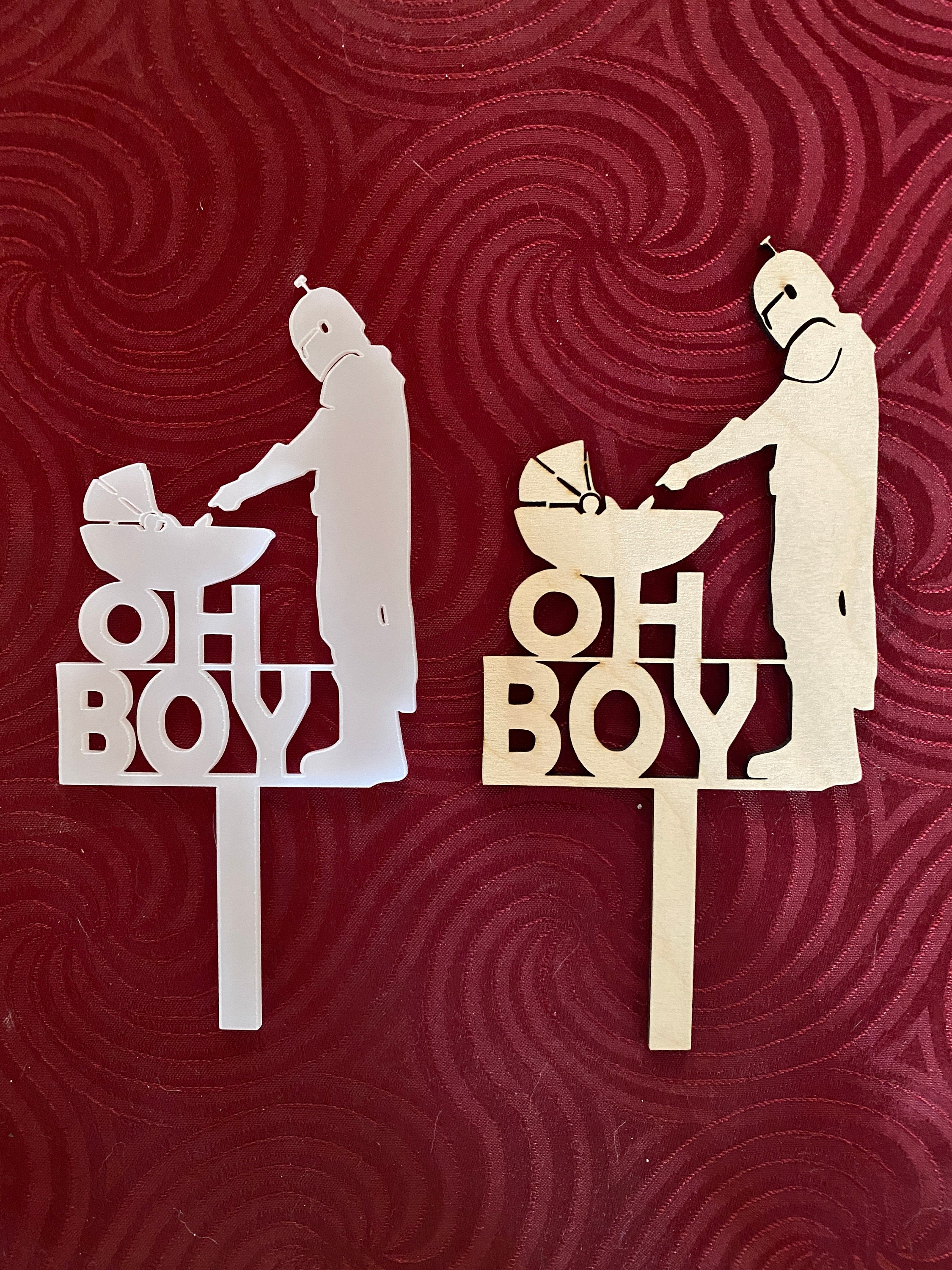 Cake Topper Mandalorian Theme With Baby Yoda, Grogu, Digital File ...