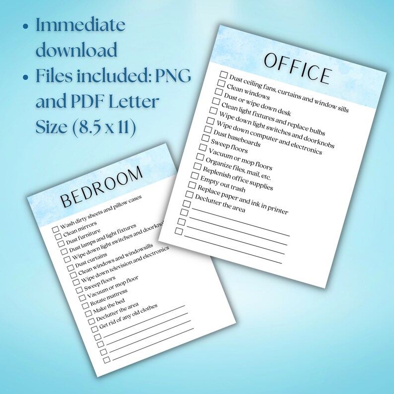 Cleaning Checklists, Cleaning Printable, Cleaning Cards, Cleaning ...