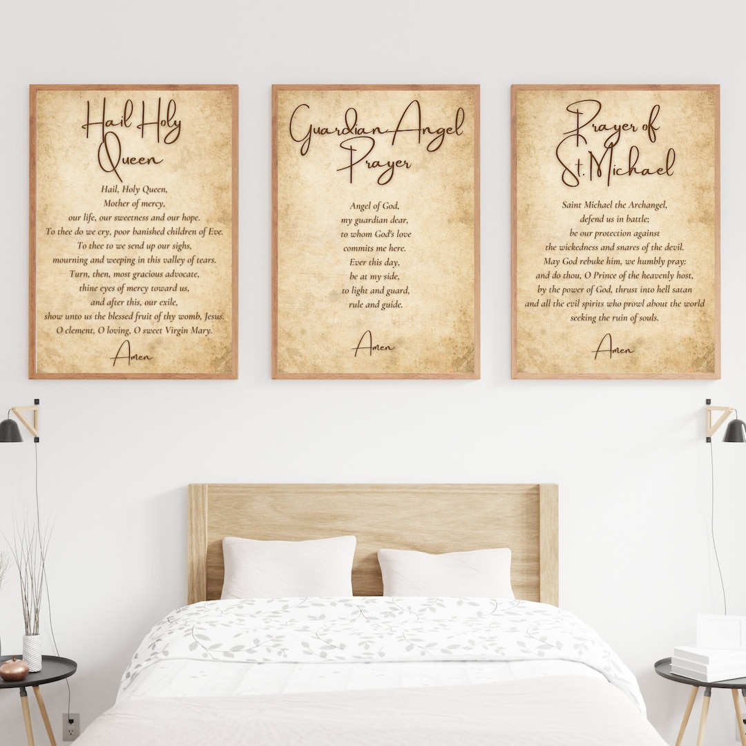 Religious Prayers Neutral Posters, Catholic Prayers, Prayer Prints ...