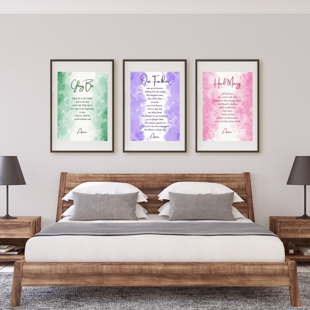 Religious Prayers Pastels Posters, Catholic Prayers, Prayer Prints ...
