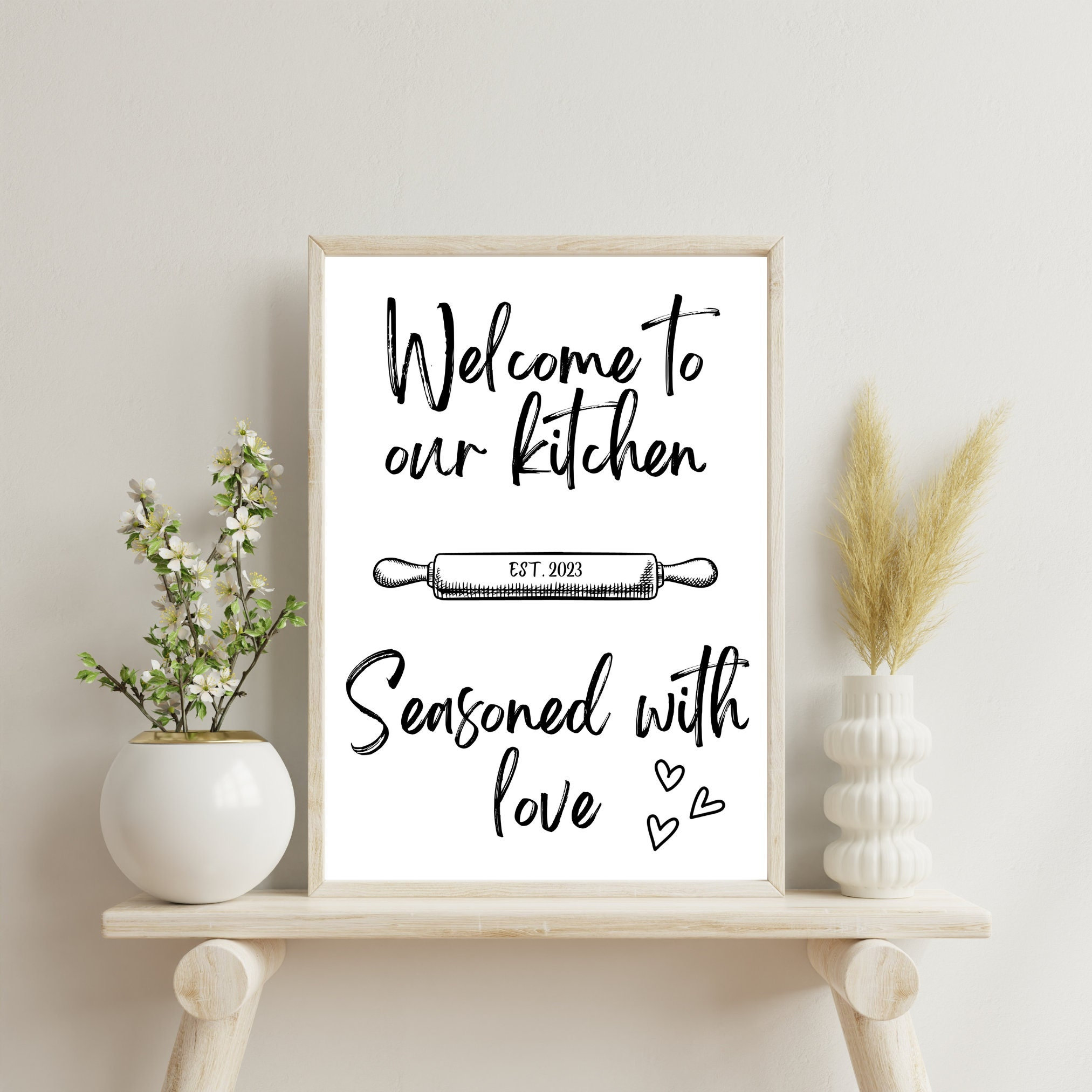 Welcome to Our Kitchen, Kitchen Wall Art Printable Sign, Home Decor ...