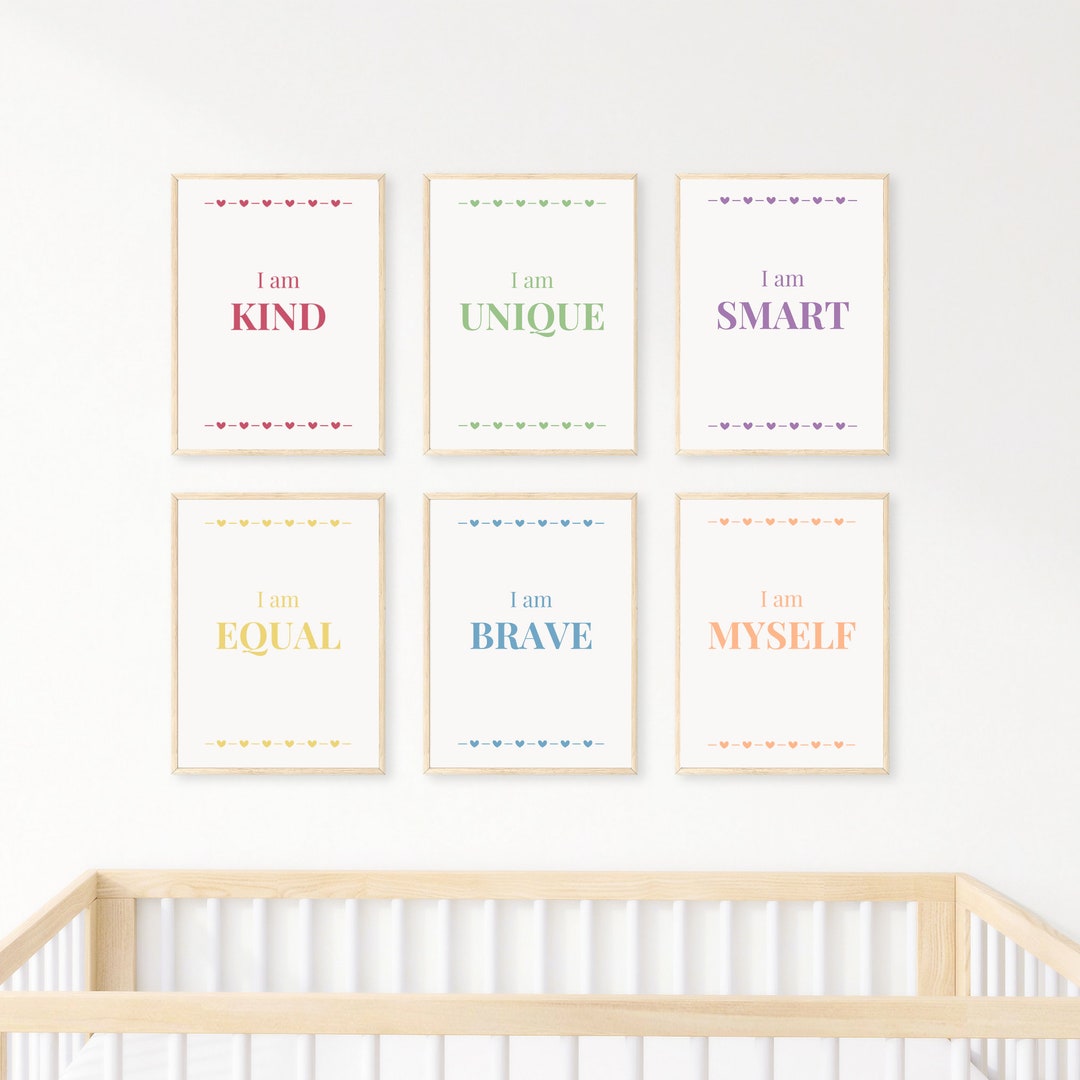 Positive Affirmation Prints, Nursery Prints, Nursery Decor, Wall Art ...