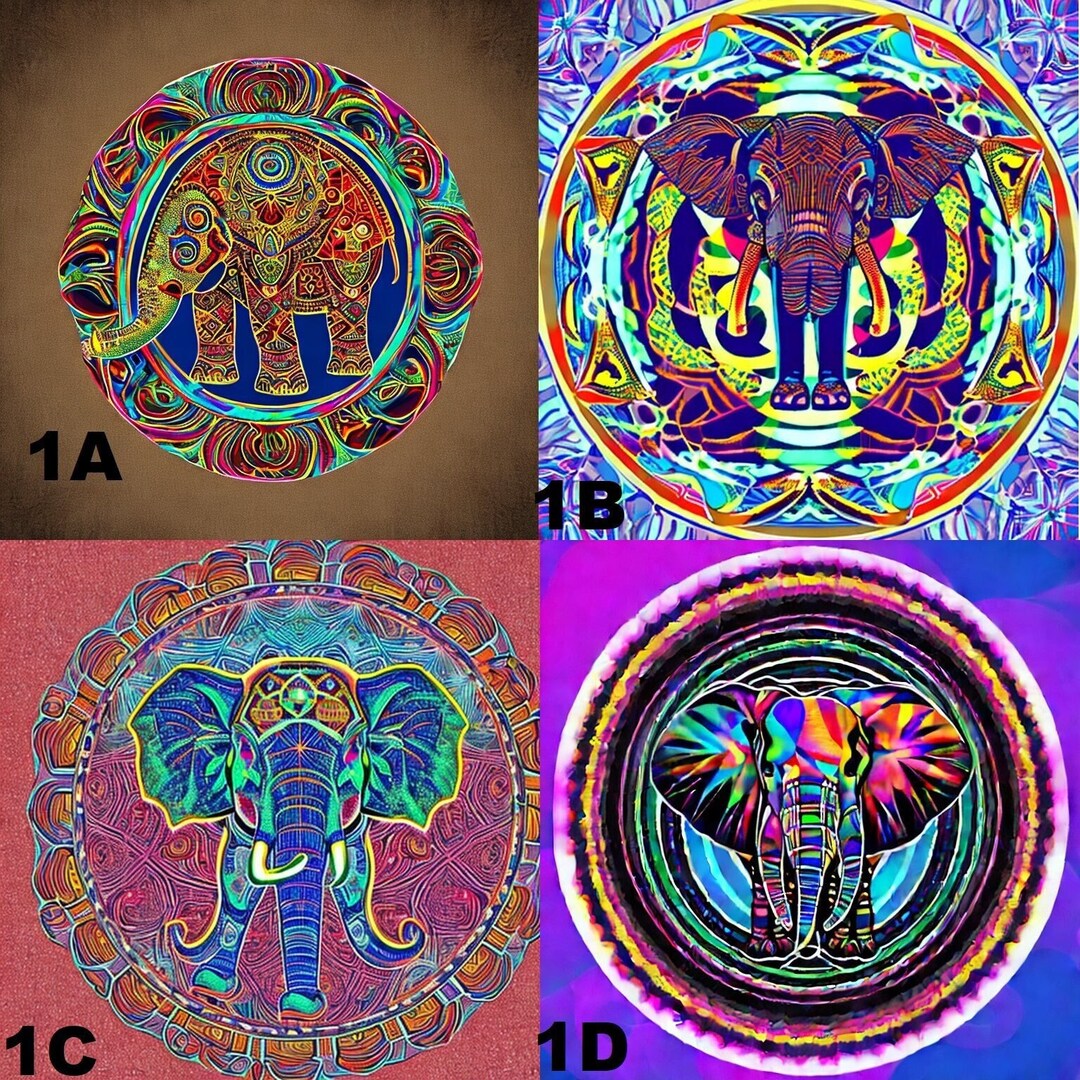 Psychedelic Animals 1 - Etsy