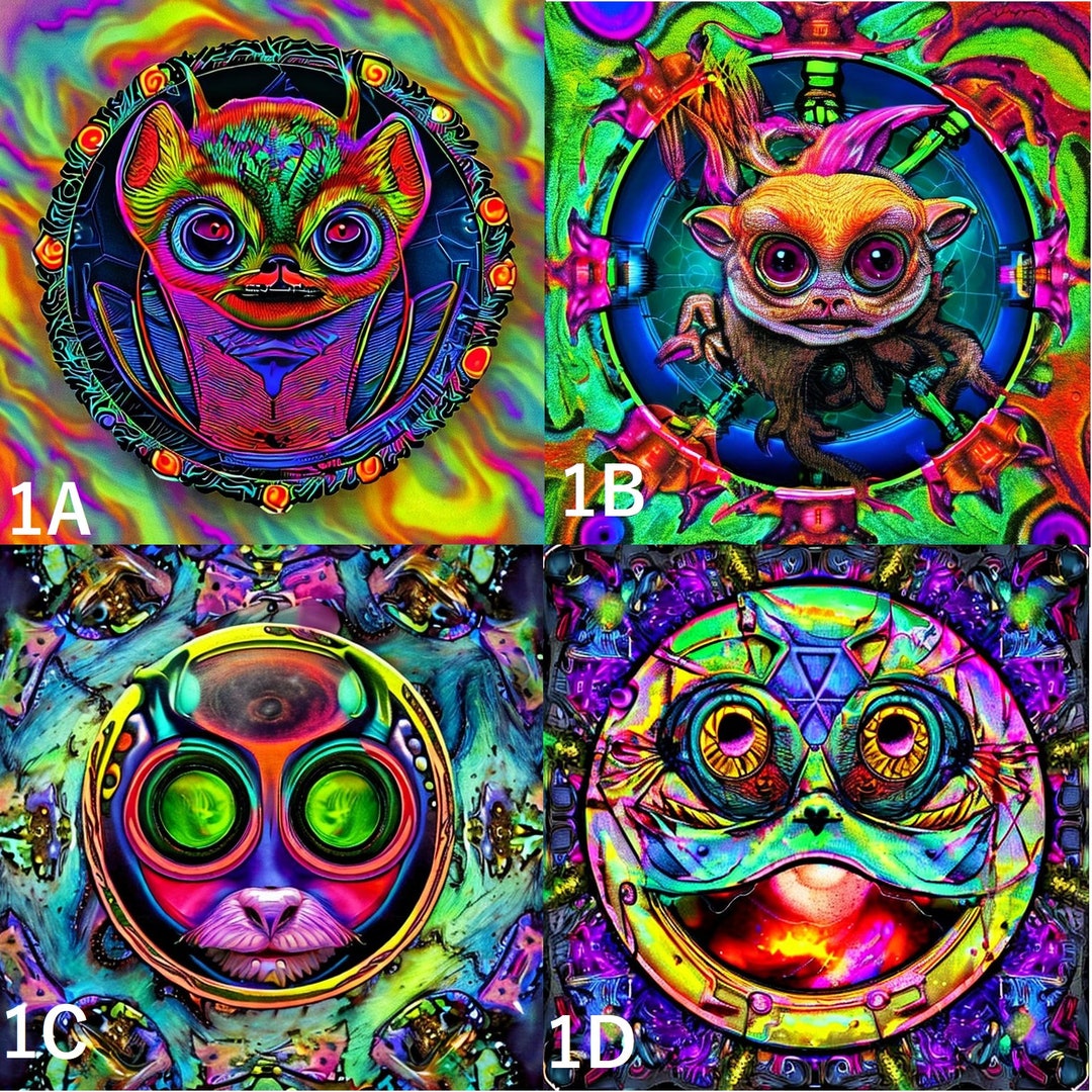 Strange Psychedelic Gremlin Guys - Etsy