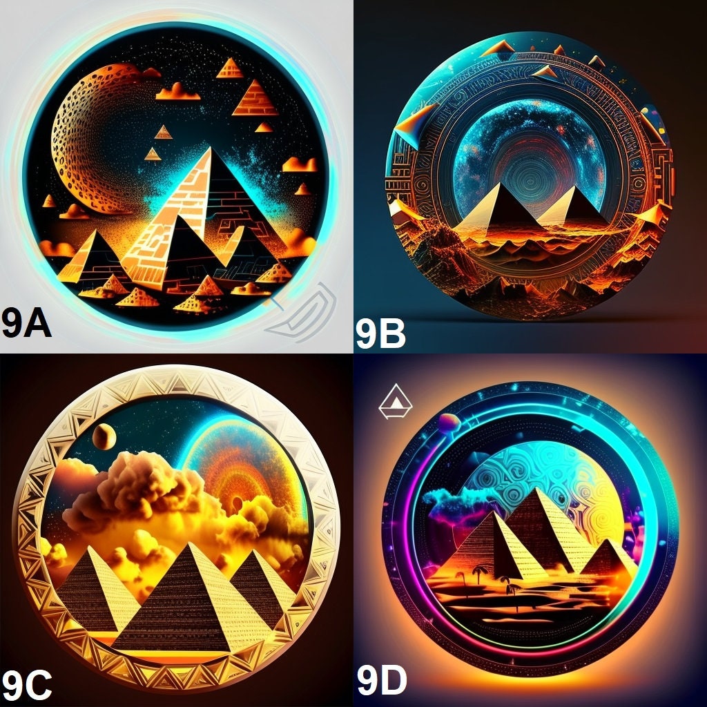 Psychedelic Pyramids - Etsy