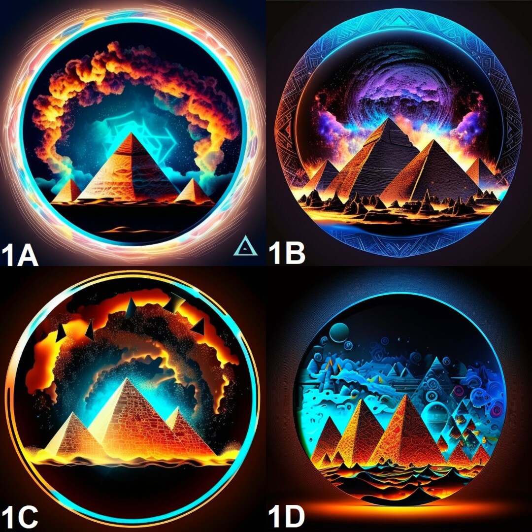 Psychedelic Pyramids - Etsy