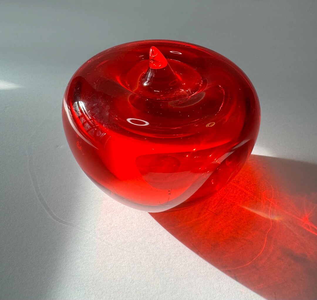 Blenko Glass Apple, No Chips or Scratches - Etsy