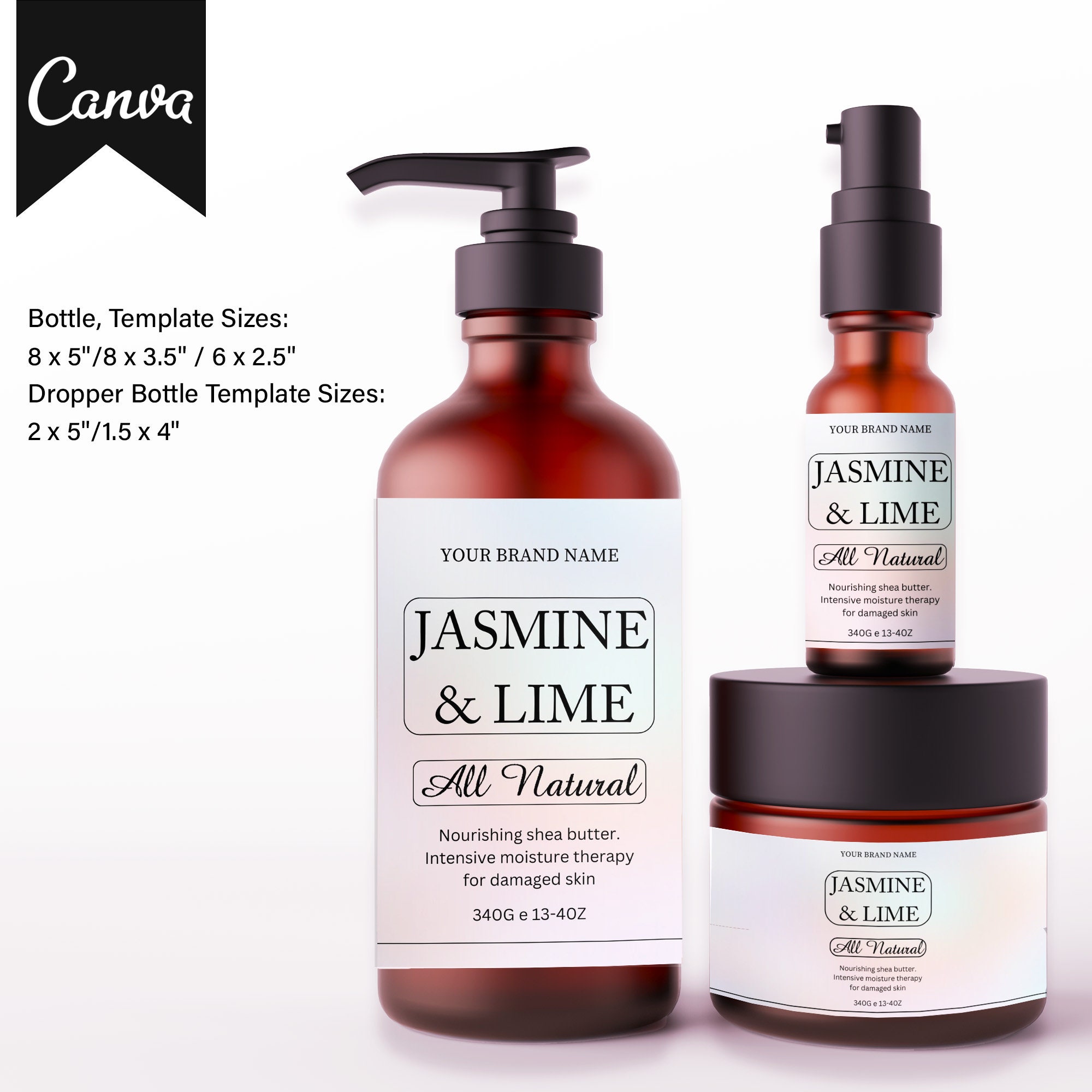 Editable COSMETIC Labels, Editable Body Product Labels, DIY Cosmetic ...