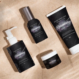 Rose Mairy Cosmetic Bundle Product Label Skincare Template Cosmetic ...