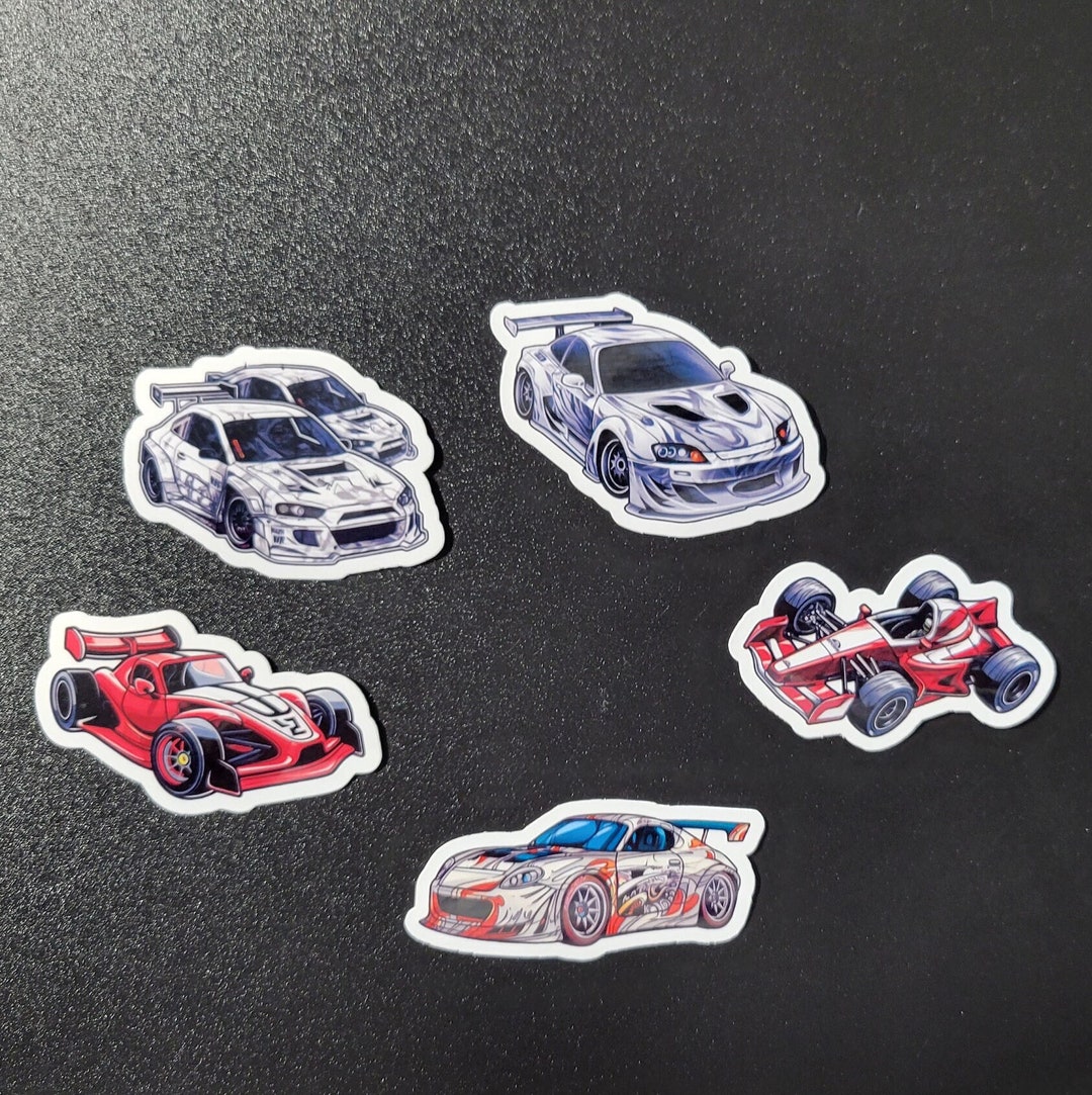 5 Custom Race Car Stickers - Personalized for Any Car Enthusiast - Die ...
