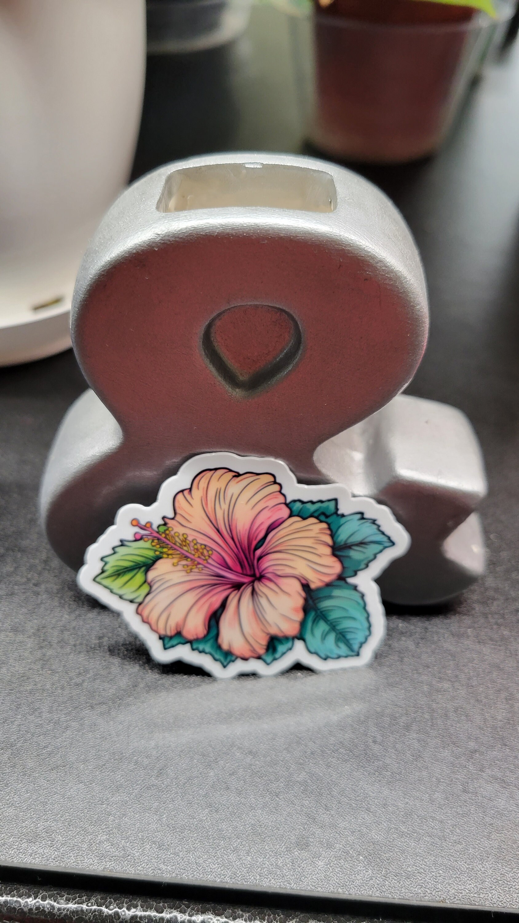 Laminated Hibiscus Flower Stickers Set of 10 Die Cut Decals Ideal for ...