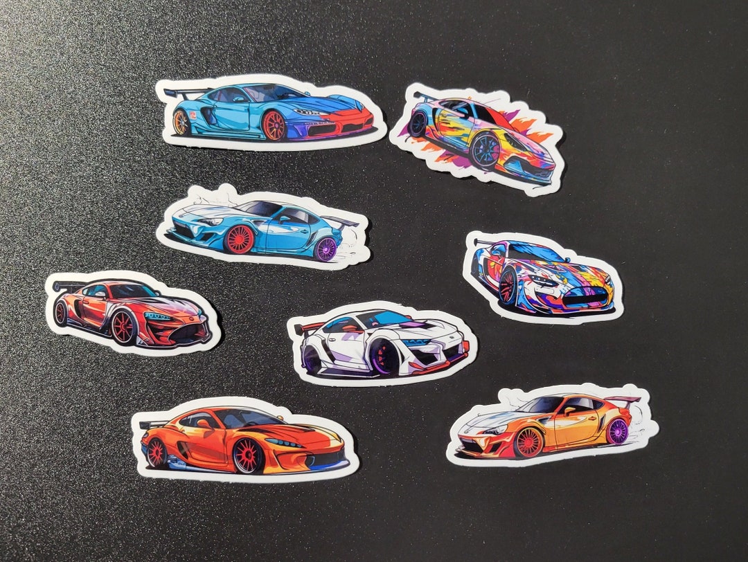 10 Premium Waterproof Sports Car Stickers - Customizable Vinyl Decals ...