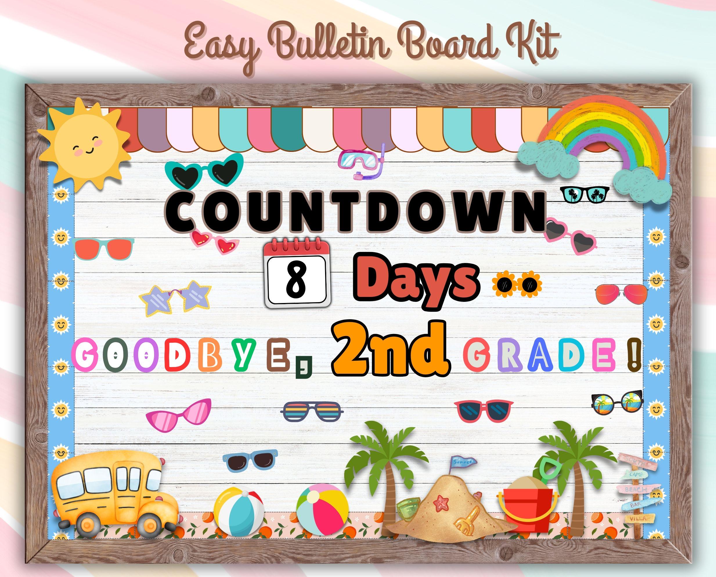 End of Year Countdown Bulletin Board Kit: Editable Classroom Decor ...