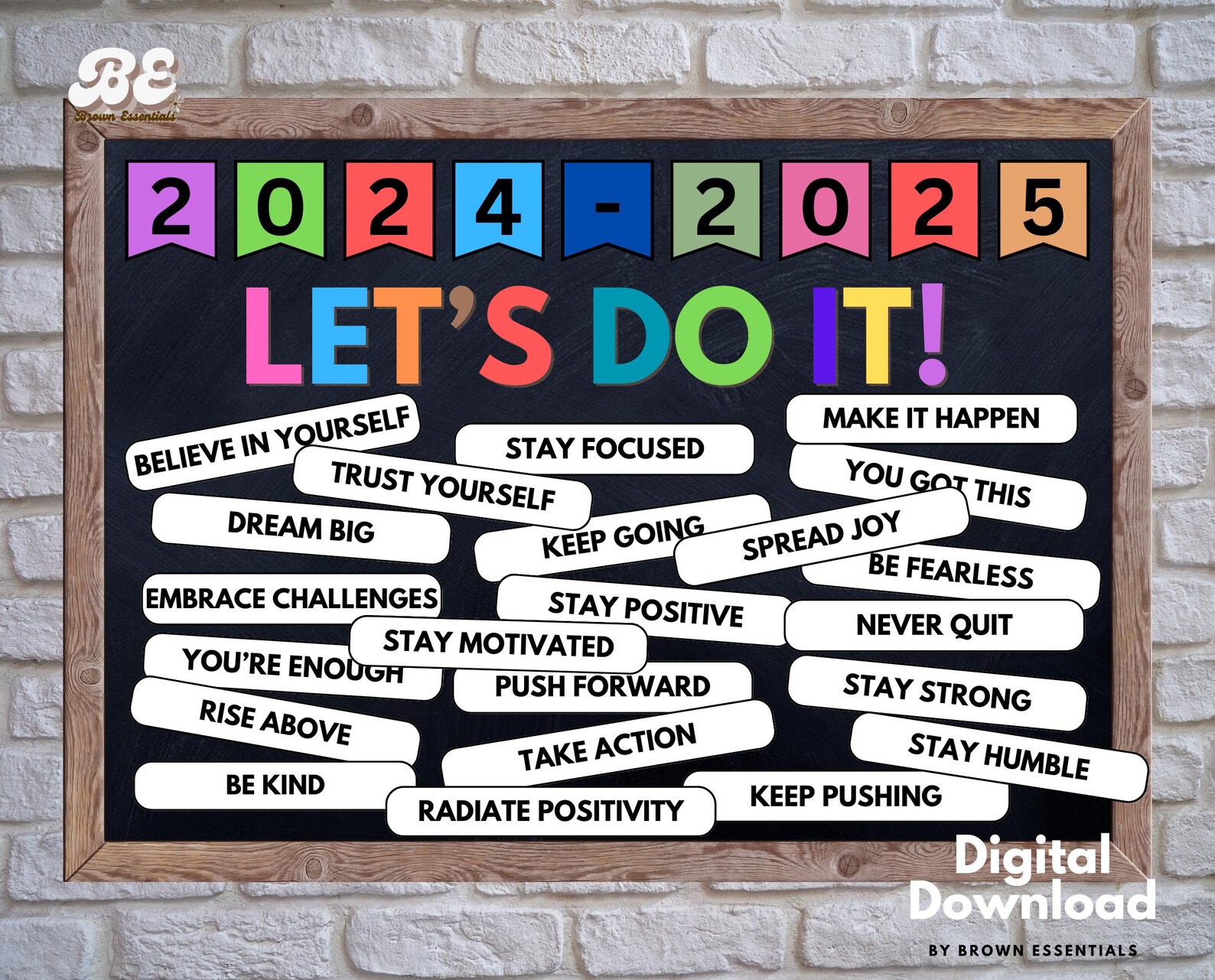 Back to School Motivational Bulletin Board Kit 2024-2025, Printable ...