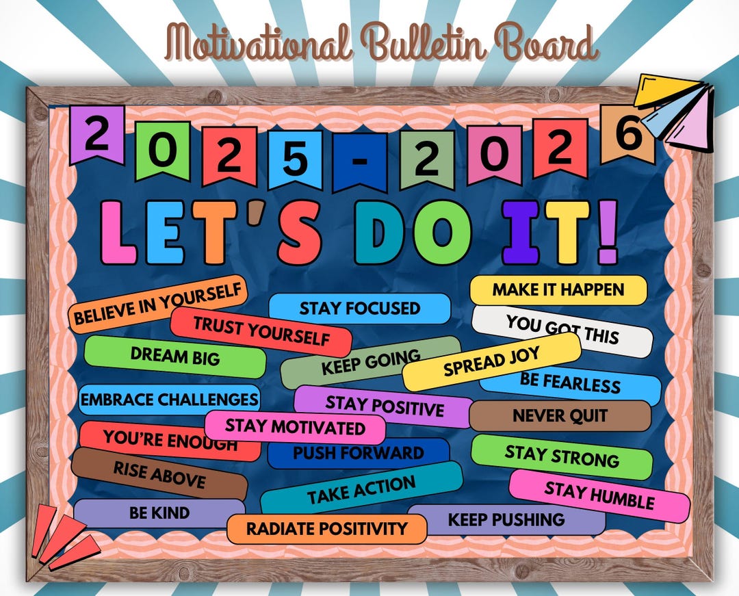 Motivational Bulletin Board Kit: Classroom Decor, Positive Mindset ...
