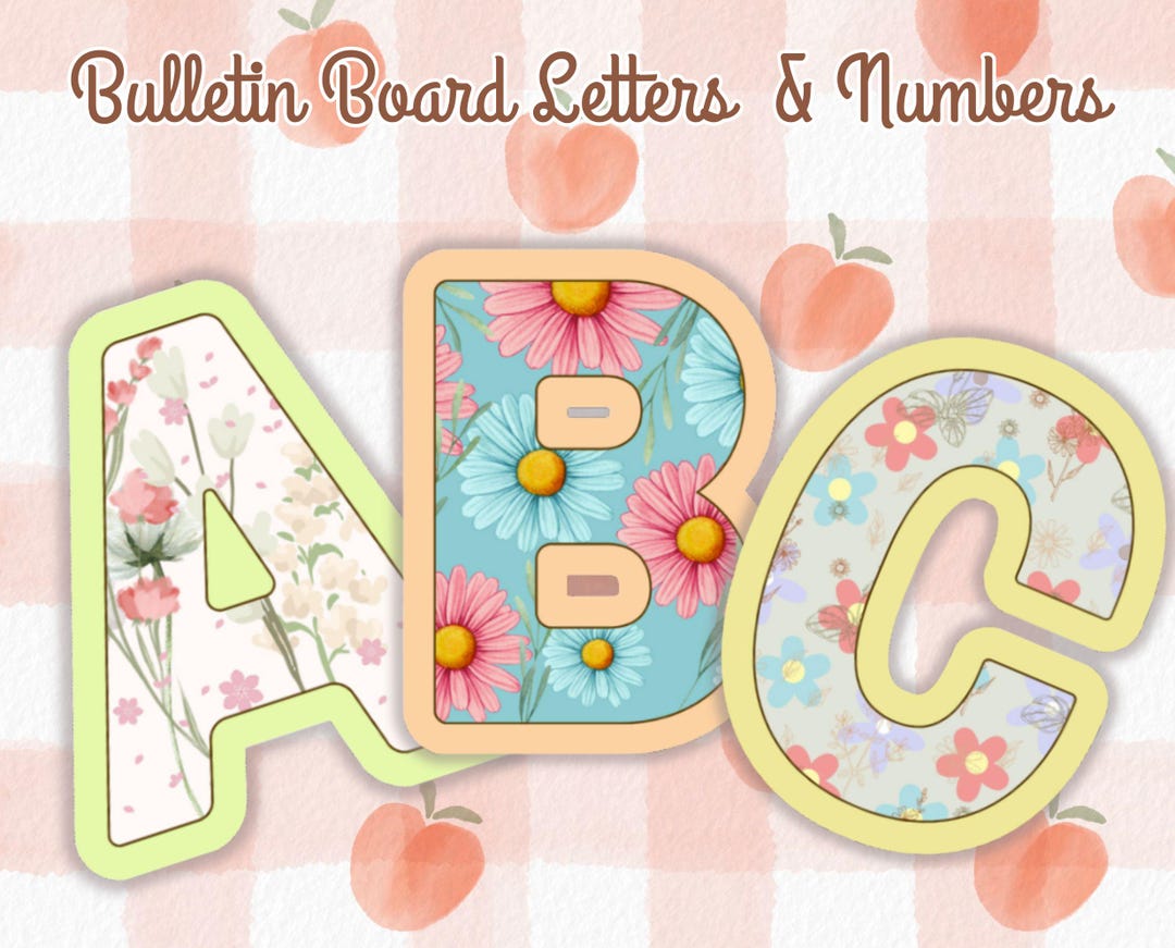Printable Bulletin Board Letters | Spring Flower Alphabet Bulletin ...