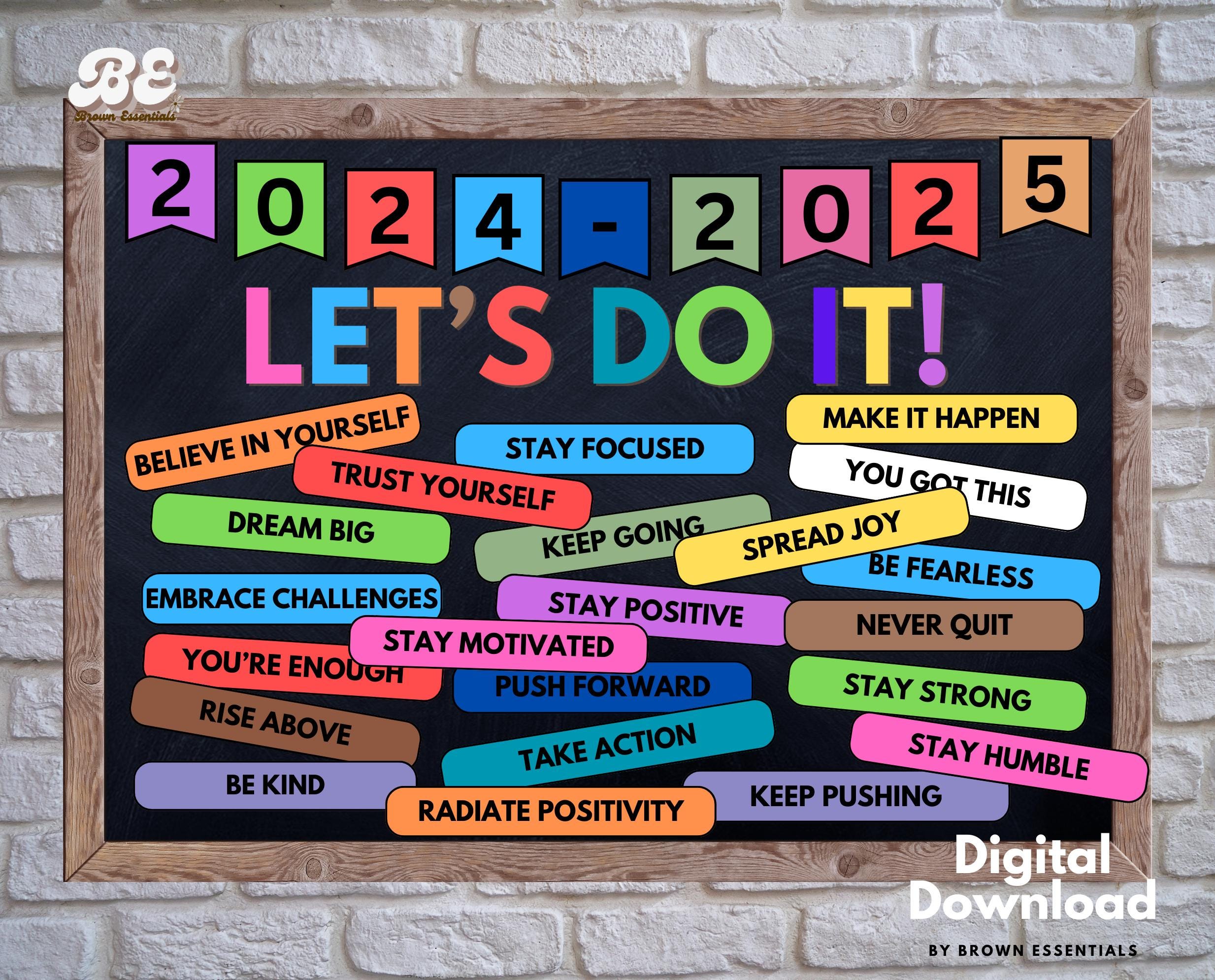Back to School Motivational Bulletin Board Kit 2024-2025, Printable ...