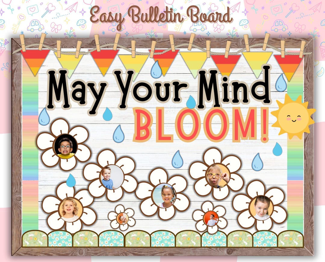 May Your Mind Bloom Bulletin Board Kit: Spring Classroom Decor (digital ...