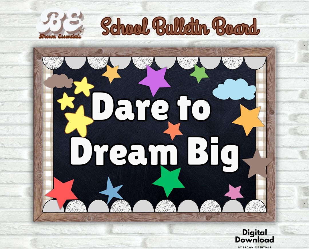 Dare to Dream Big Bulletin Board Kit: Printable Classroom Decor (PDF ...