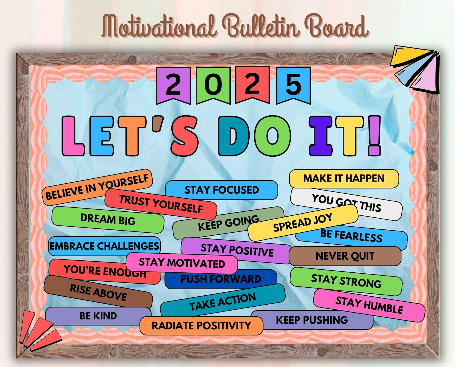Printable Motivational Bulletin Board Kit: Classroom Decor, Positive ...
