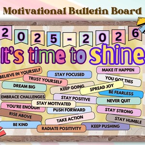 Motivational Bulletin Board Kit: Classroom Decor, Positive Mindset ...