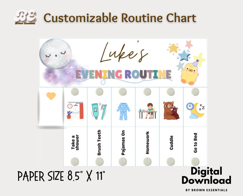 Editable Routine Flip Chart for Kids | Visual Schedule | Daily Routine ...