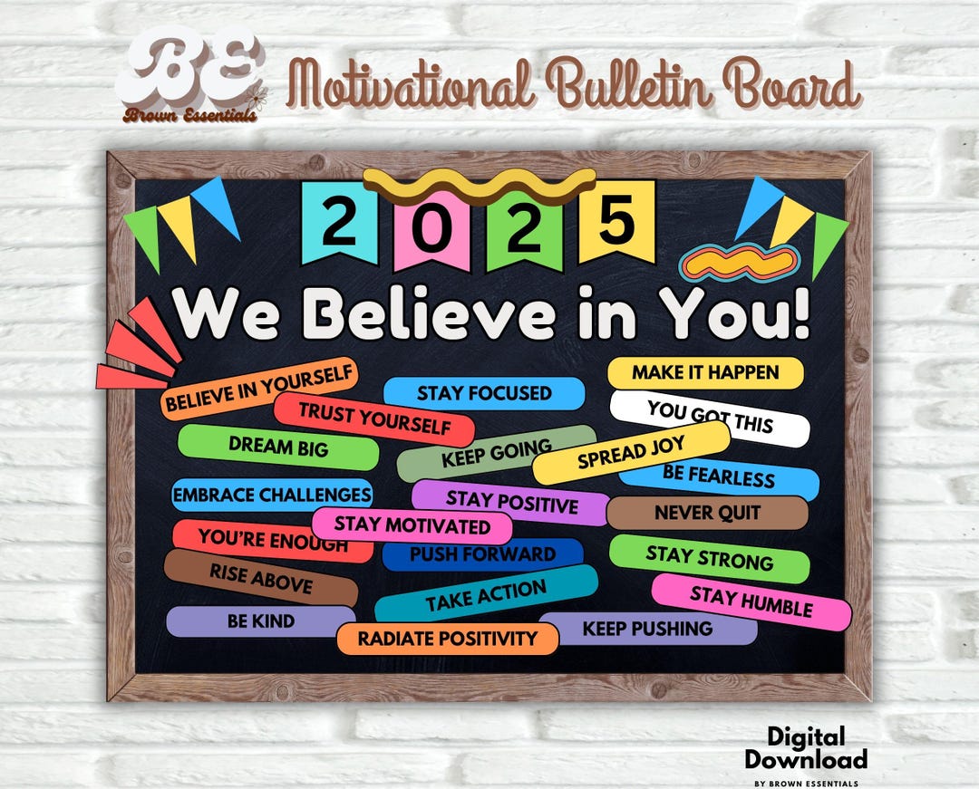 2025 Motivational Bulletin Board Kit | School Bulletin Kit | Printable ...