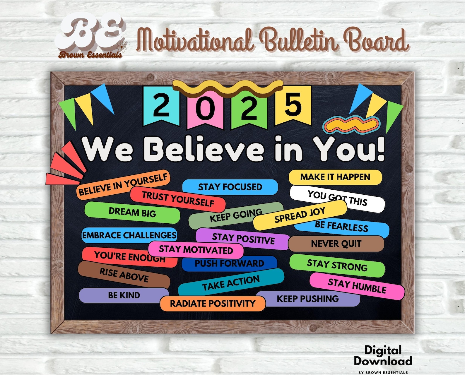 Motivational Classroom Decor Kit: Printable Bulletin Board (PDF File ...