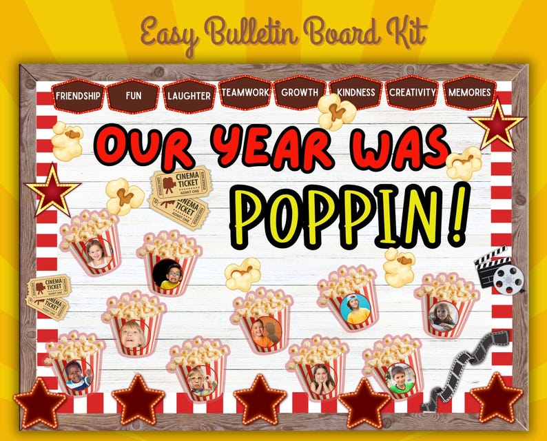 Our Year Was Poppin! Bulletin Board Kit | End of Year Classroom Decor ...