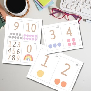 Printable Number Flashcard Educational Leaning Materials 1-10 Flashcard ...