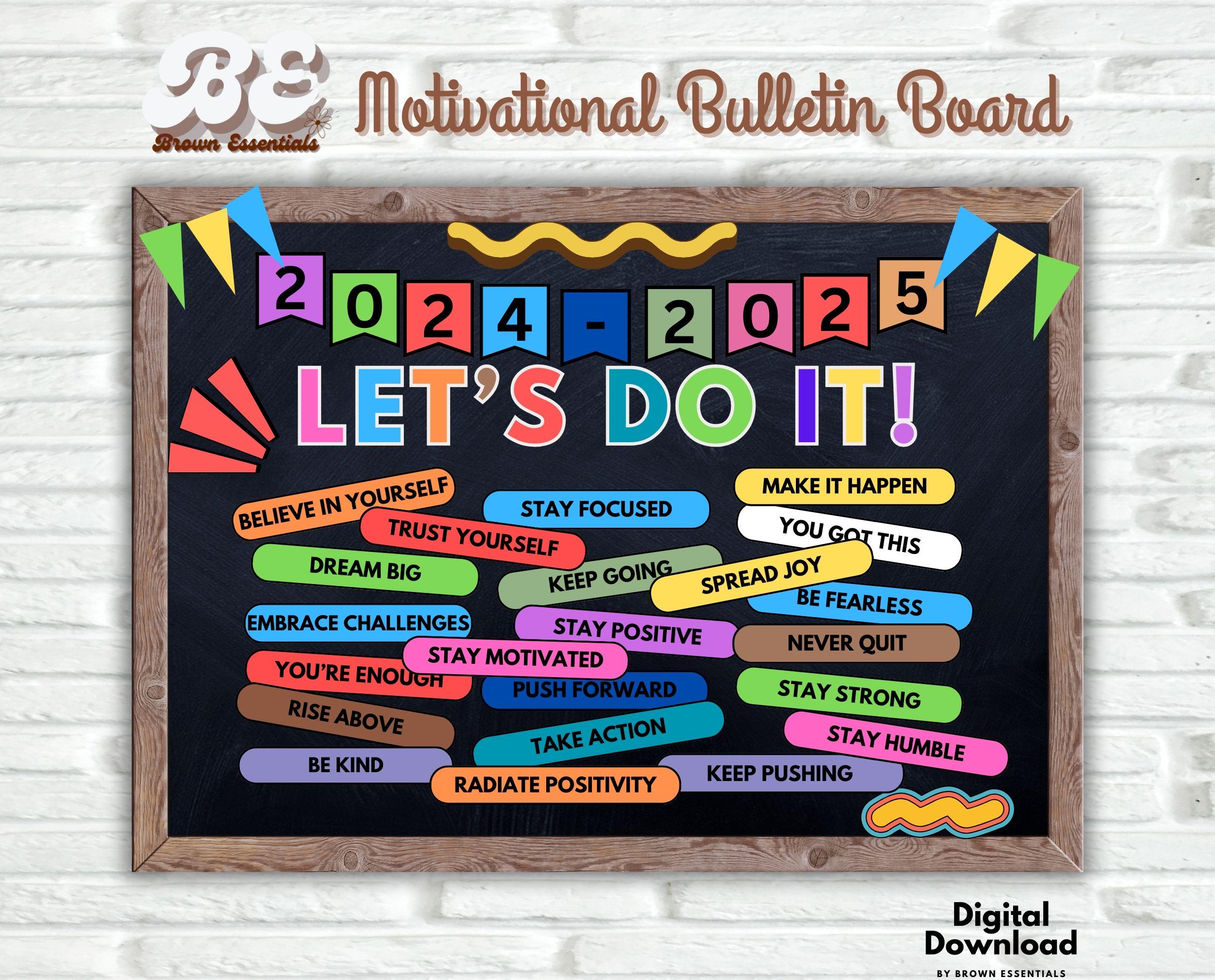 Motivational Bulletin Board Examples Motivational Bulletin Board Boho