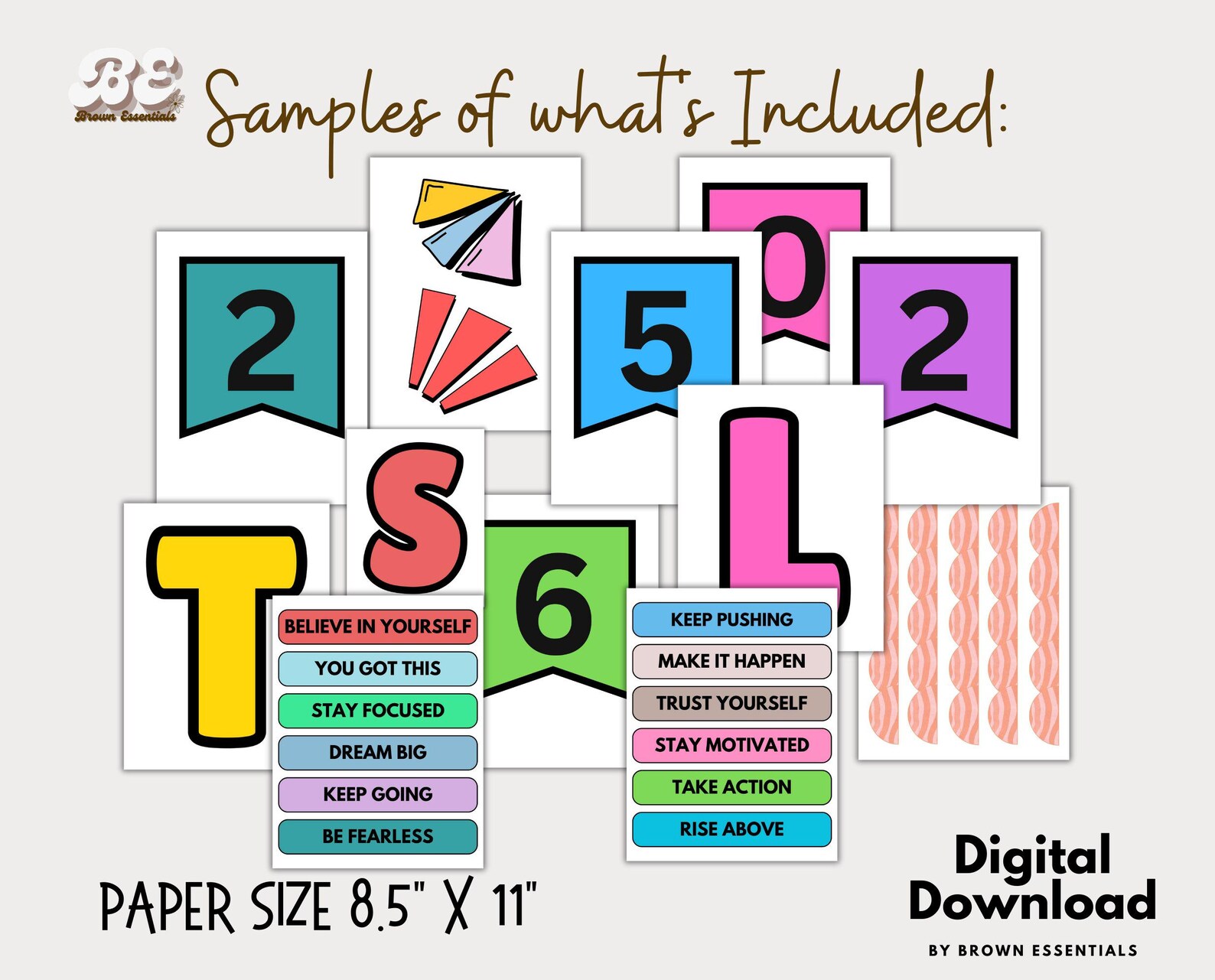 Printable Motivational Bulletin Board Kit: Classroom Decor, Positive ...