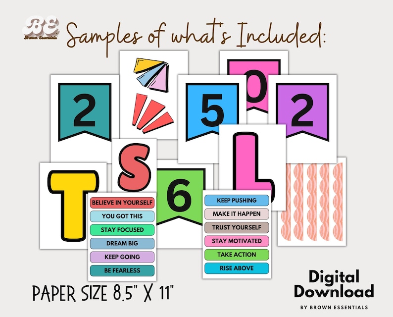 Printable Motivational Bulletin Board Kit: Classroom Decor, Positive ...